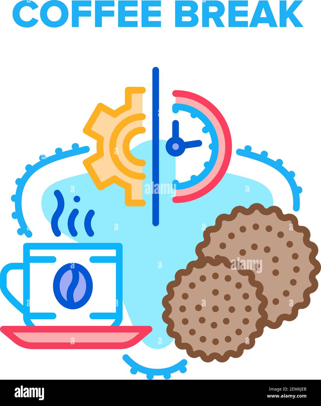 Coffee Break Vector Concept Color Illustration Stock Vector Image & Art ...