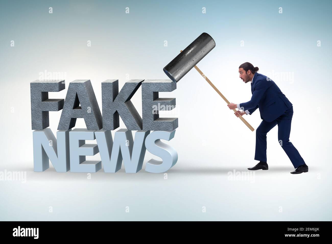 Fake news concept in the information manipulation concept Stock Photo ...