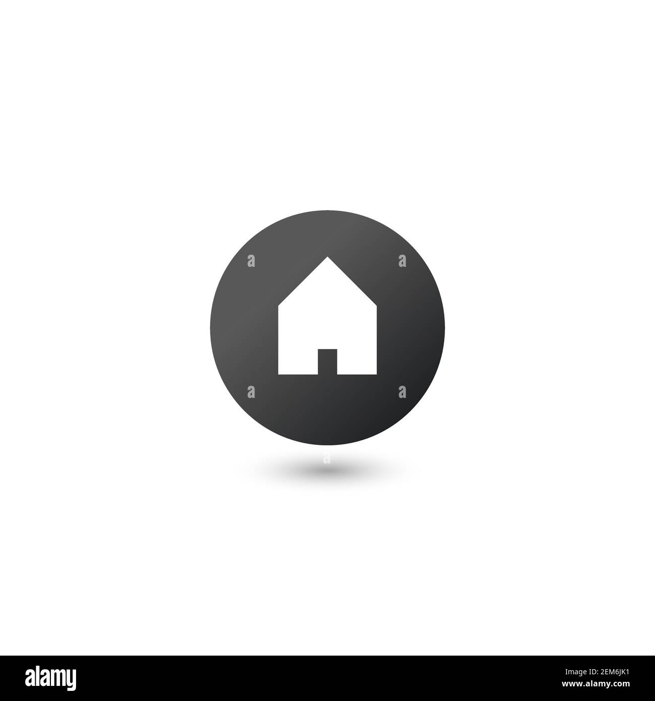 Home circle button, house sign. Stock Vector illustration isolated ...