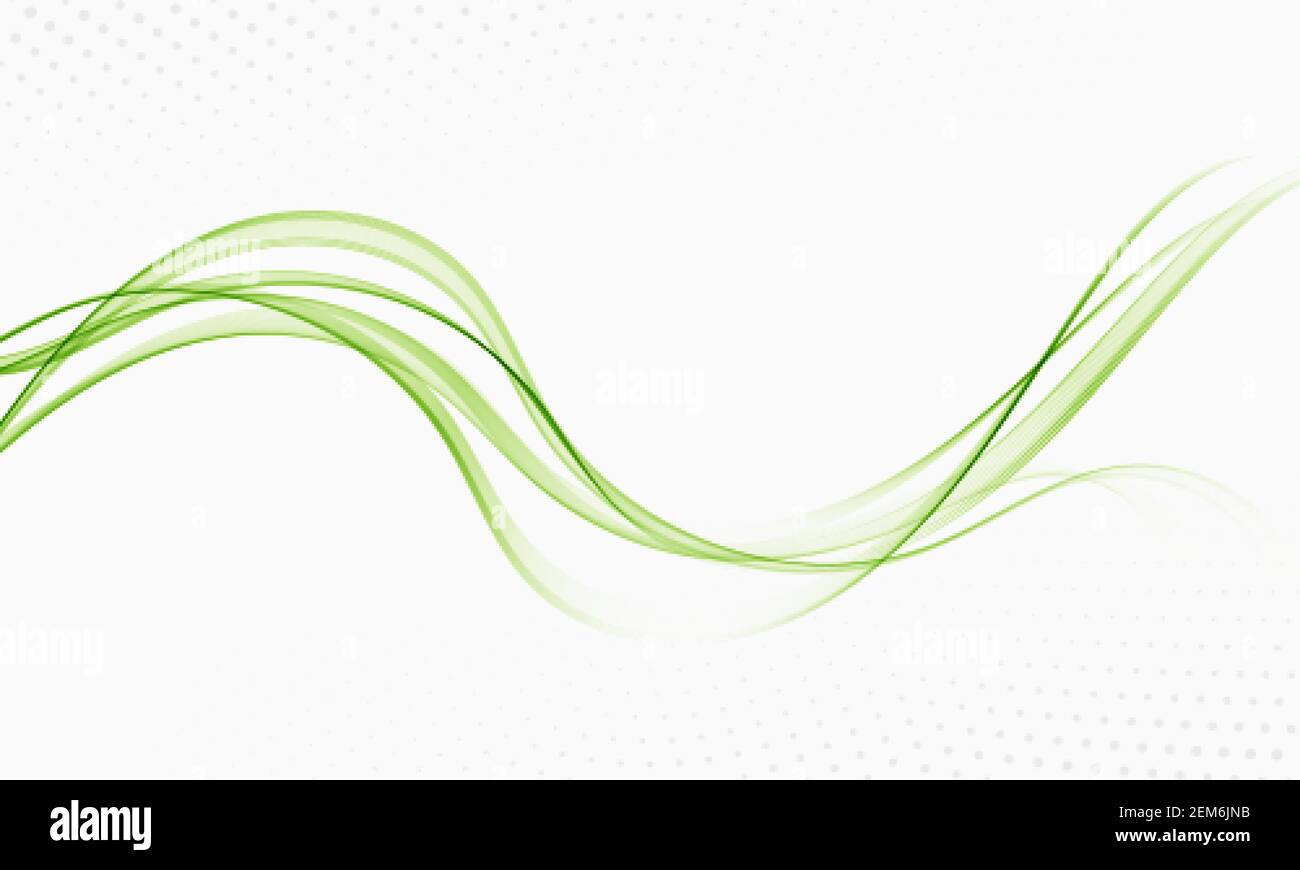 Green wave on white background.Abstract transparent wave background ...
