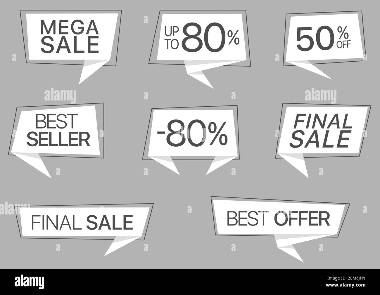 Paper sticker set Stock Vector Image & Art - Alamy