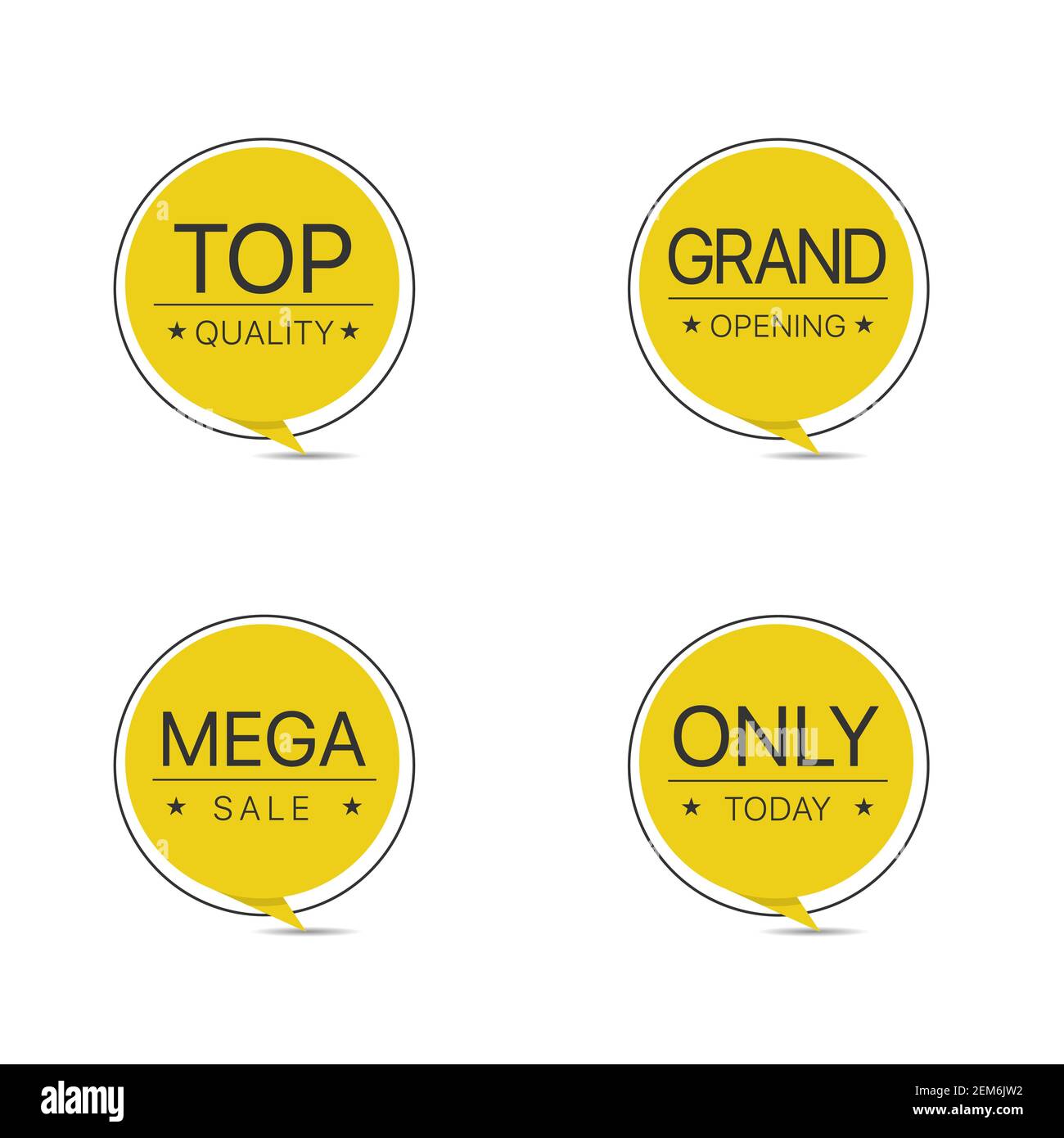 Yellow label icon set Stock Vector Image & Art - Alamy