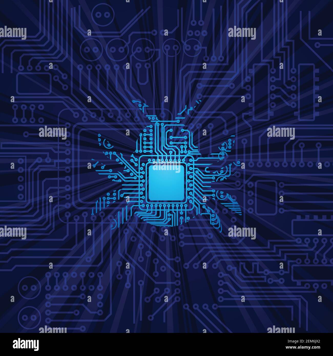 Digital bug security Stock Vector Image & Art - Alamy