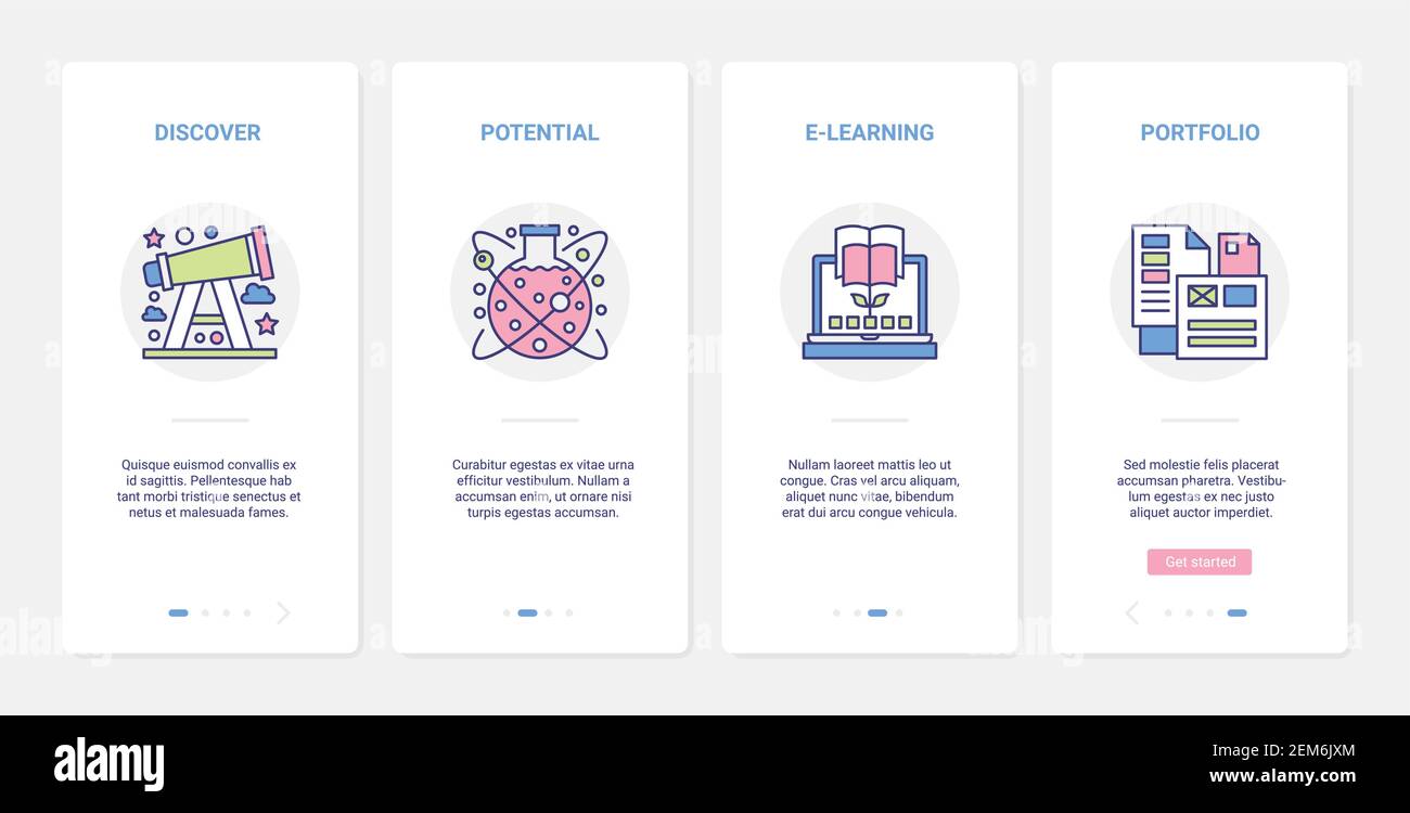 Science modern online research elearning technology vector illustration ...