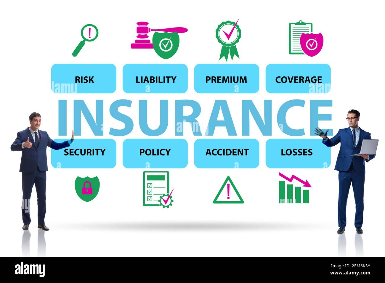 Concept of the various types of insurance Stock Photo - Alamy
