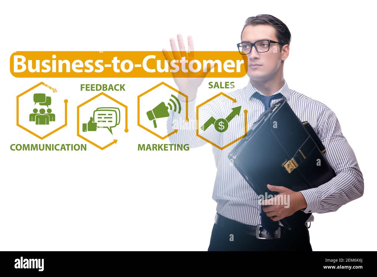 Business to customer concept with the business people Stock Photo - Alamy