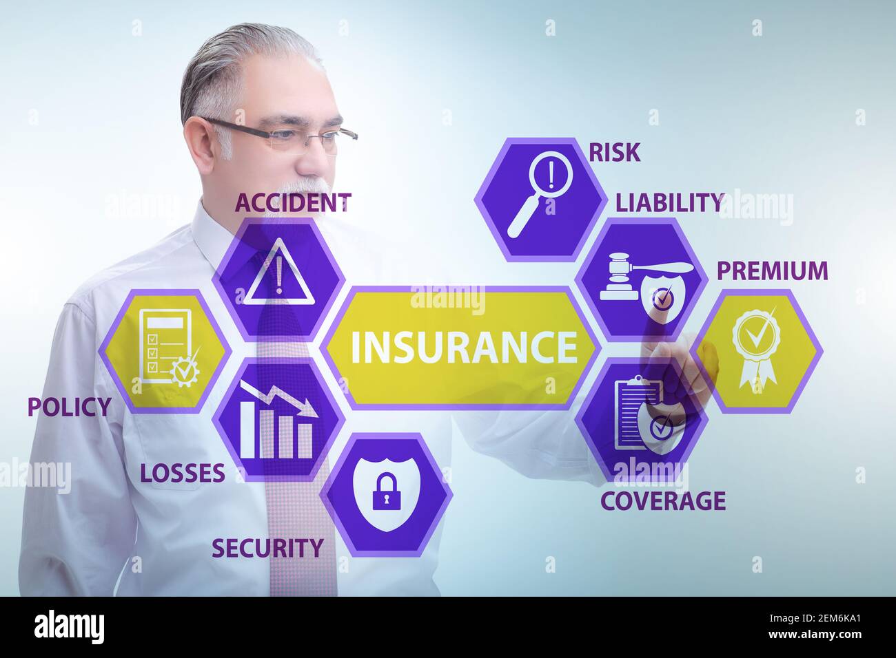 Concept of the various types of insurance Stock Photo - Alamy