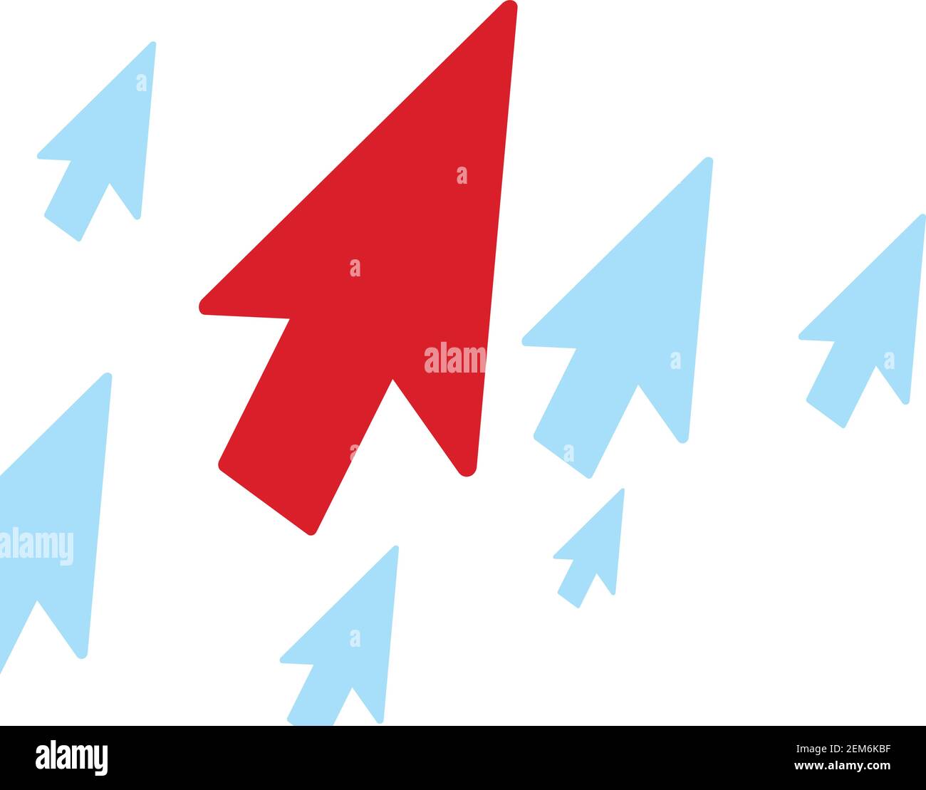 Banners with red and blue mouse arrow Stock Vector Image & Art - Alamy