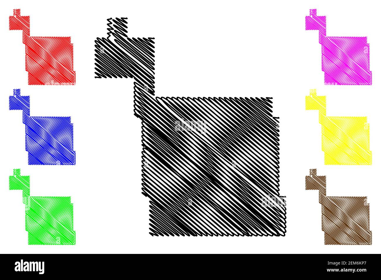 Ward north dakota map vector vectors hi-res stock photography and ...