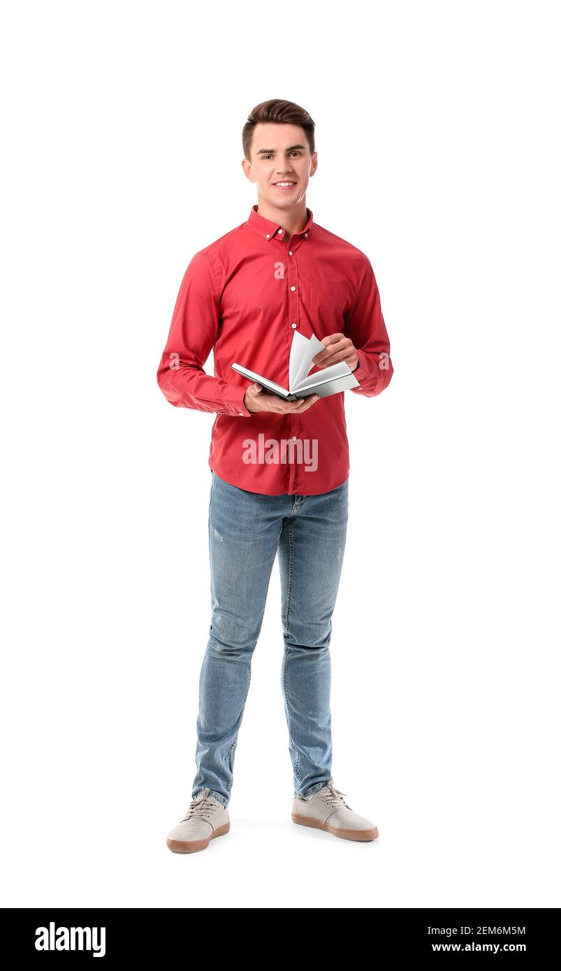 Casual man library reading Cut Out Stock Images & Pictures - Alamy