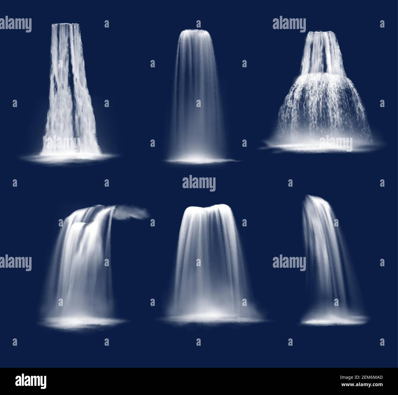 Cascades of waterfalls Stock Vector Images - Alamy