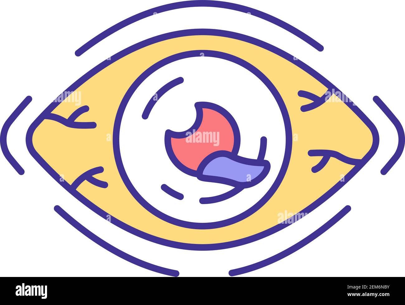 Eye injury RGB color icon Stock Vector Image & Art - Alamy