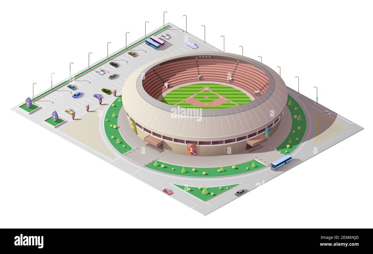 Baseball Stadium Lights Vector