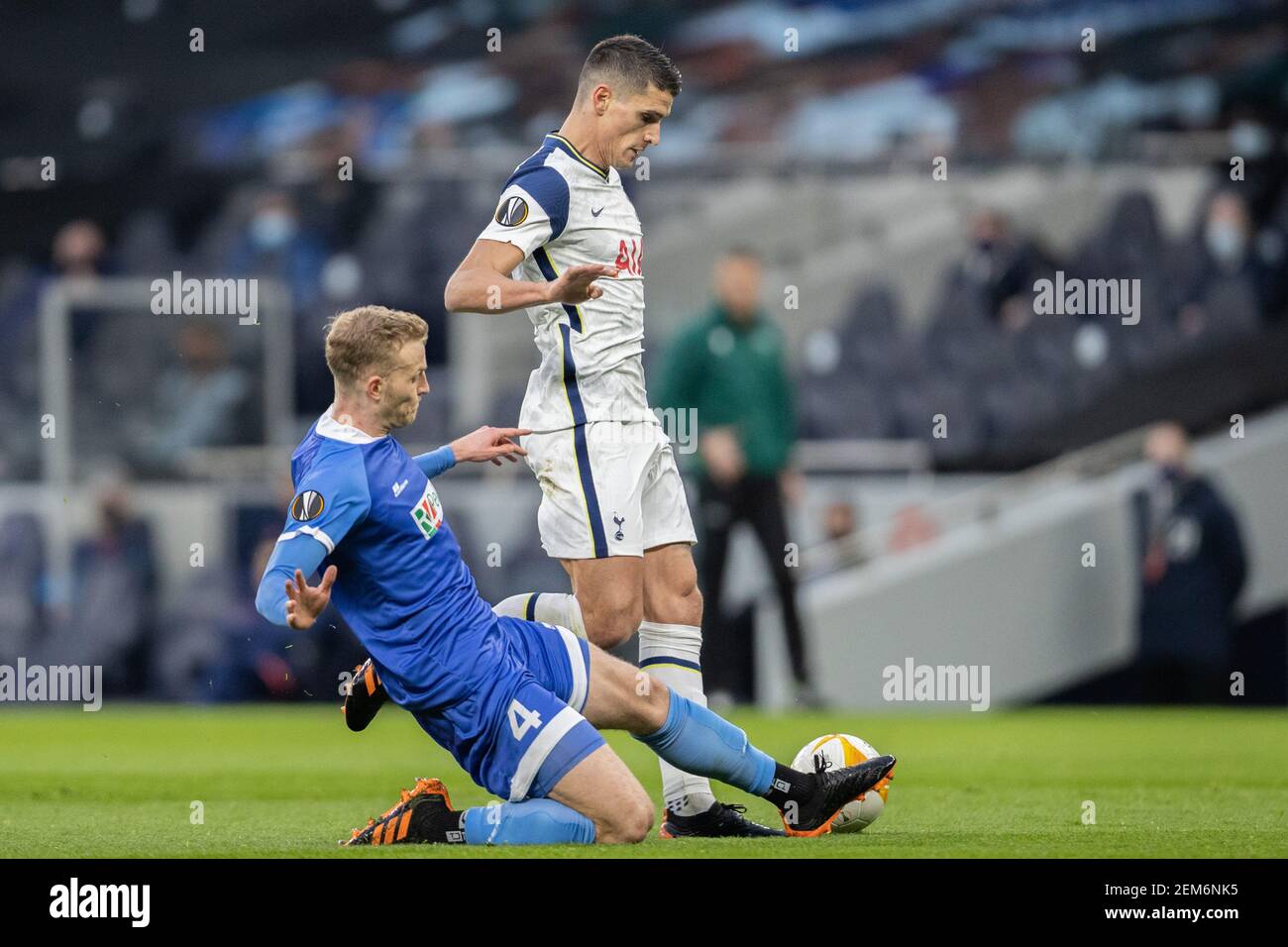 London, UK. 24th Feb, 2021. Jonathan Scherzer #4 of Wolfsberger AC ...