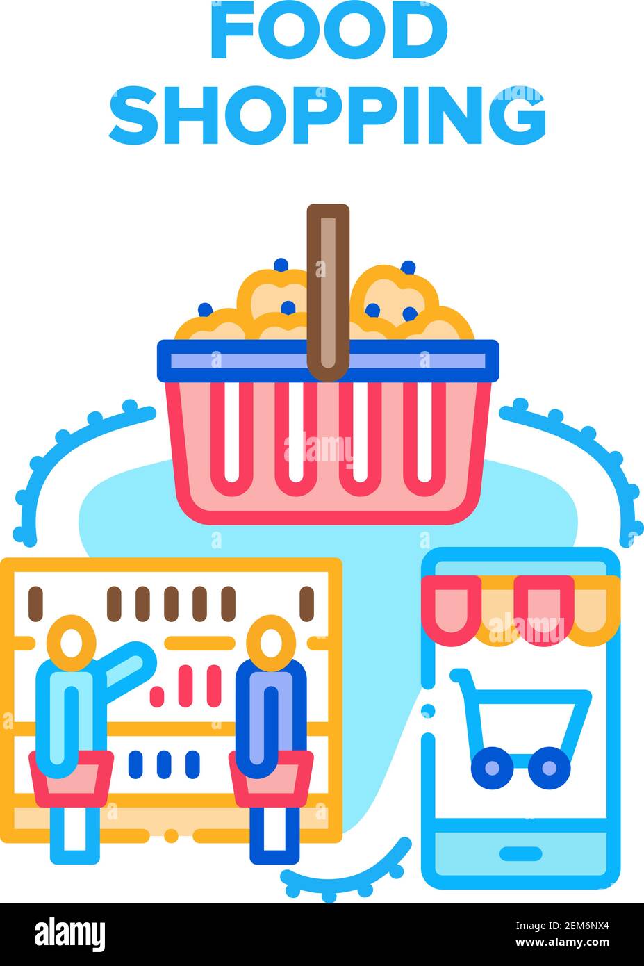 Grocery ordering concept icon hi-res stock photography and images - Alamy