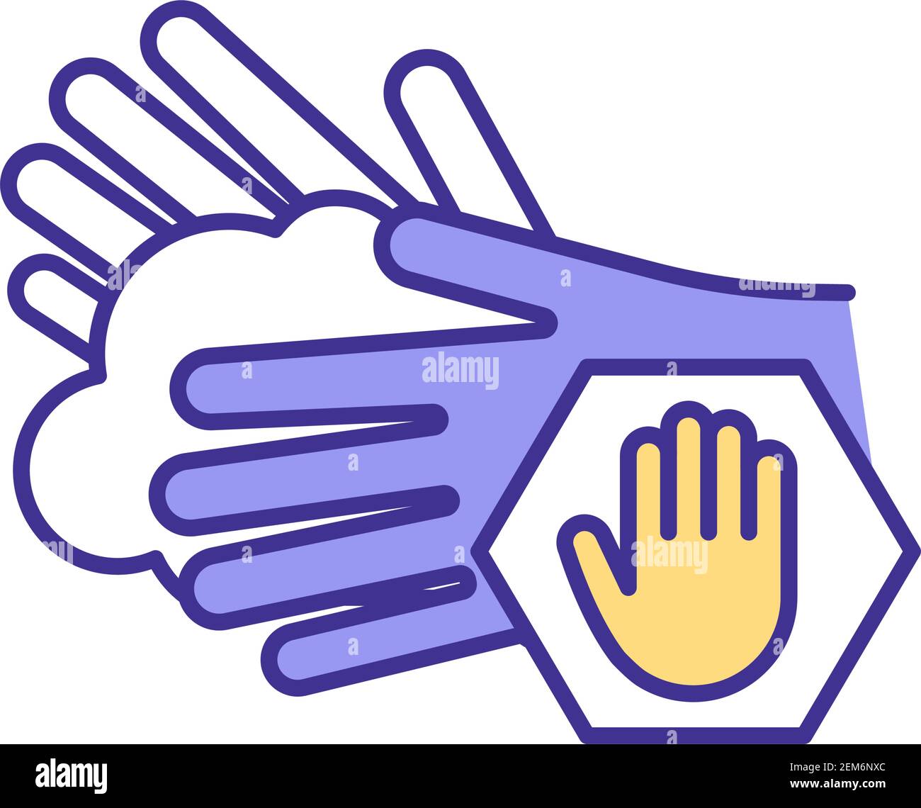 Hands protection RGB color icon Stock Vector Image & Art - Alamy