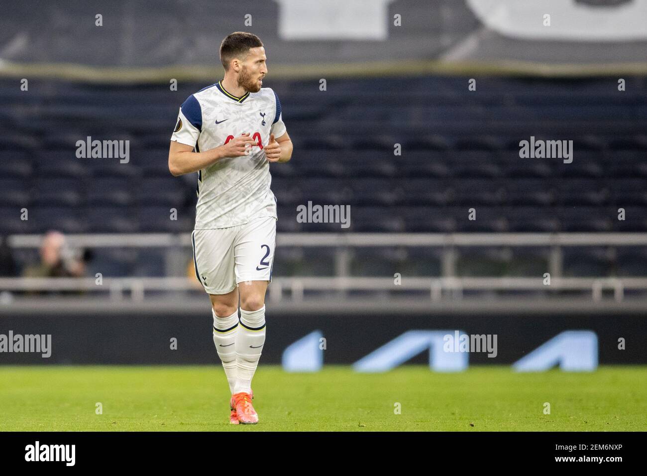 London, UK. 24th Feb, 2021. Matt Doherty #2 of Tottenham Hotspur looks ...