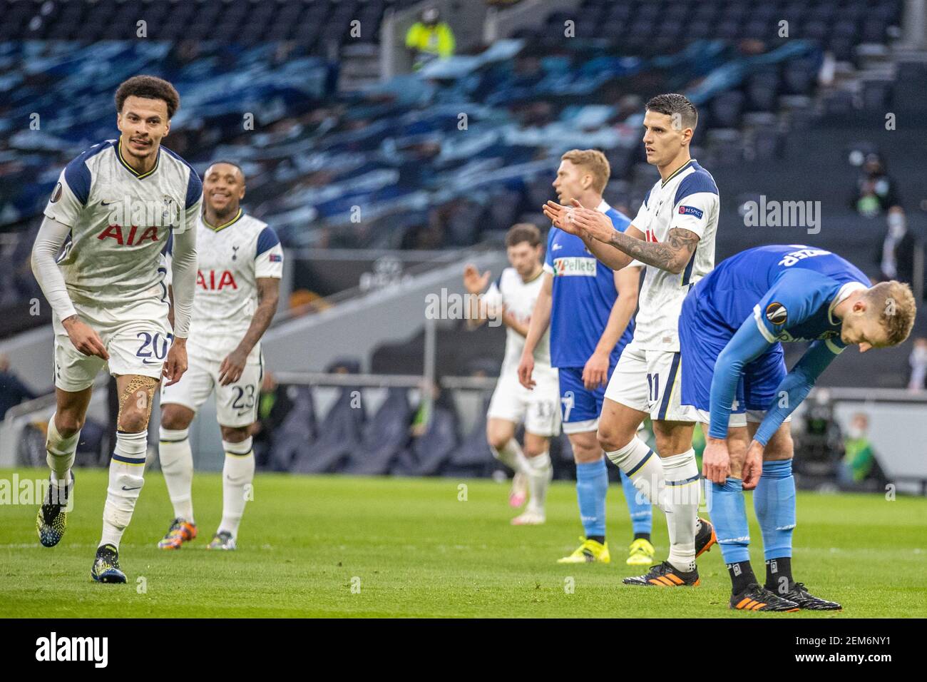 London, UK. 24th Feb, 2021. Dele Alli #20 of Tottenham Hotspur ...