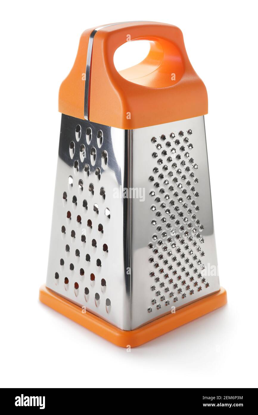 Metal grater on white background Stock Photo - Alamy