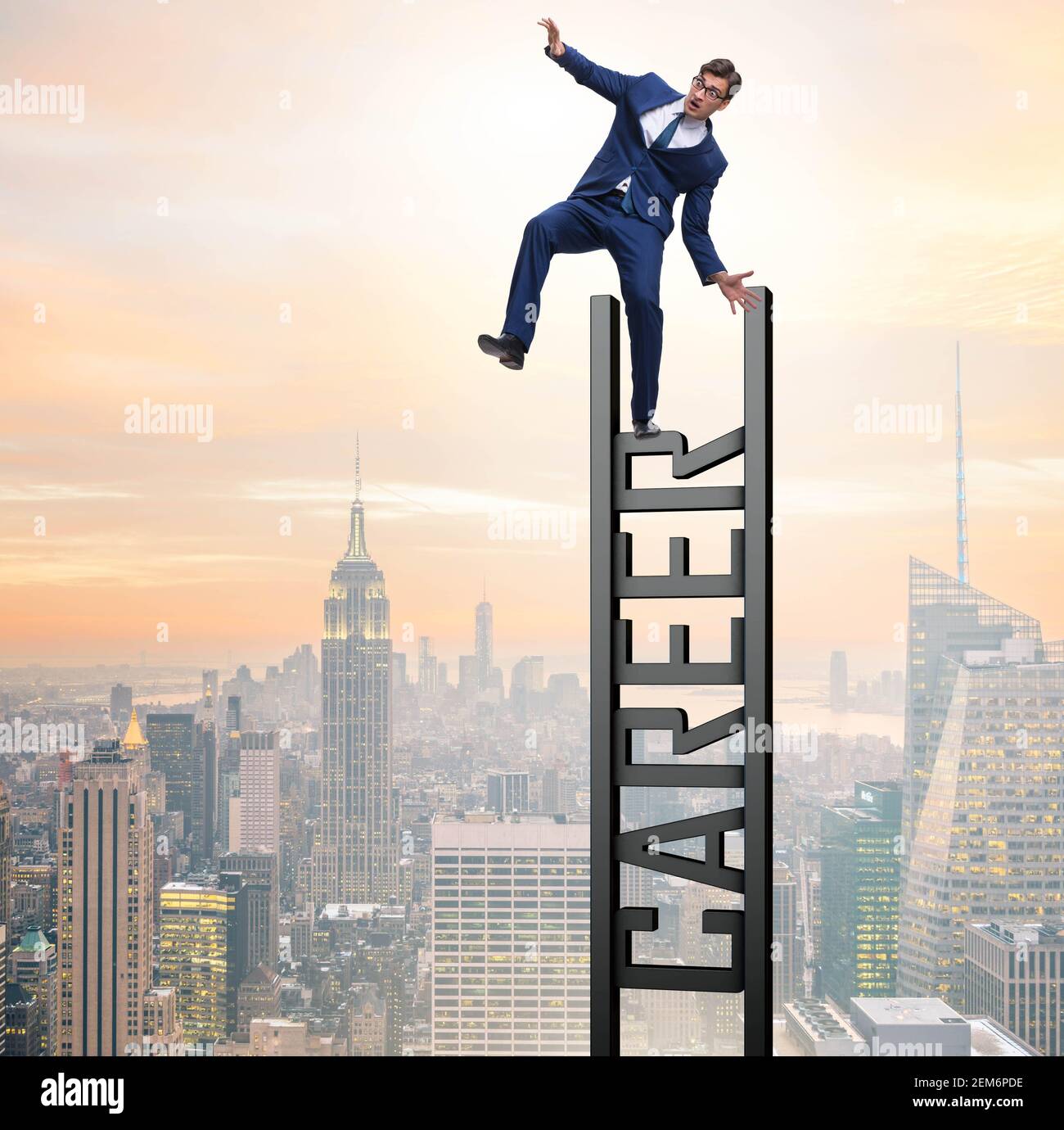 The businessman failing in his career Stock Photo - Alamy