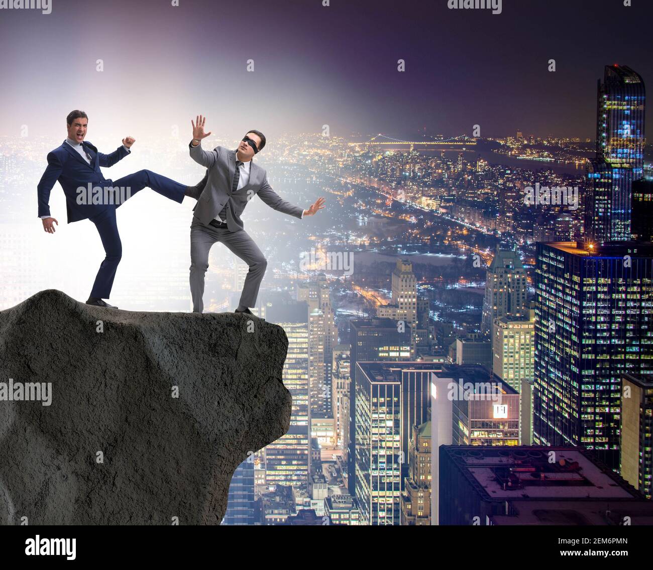 The business unethical competition concept with businessmen Stock Photo ...