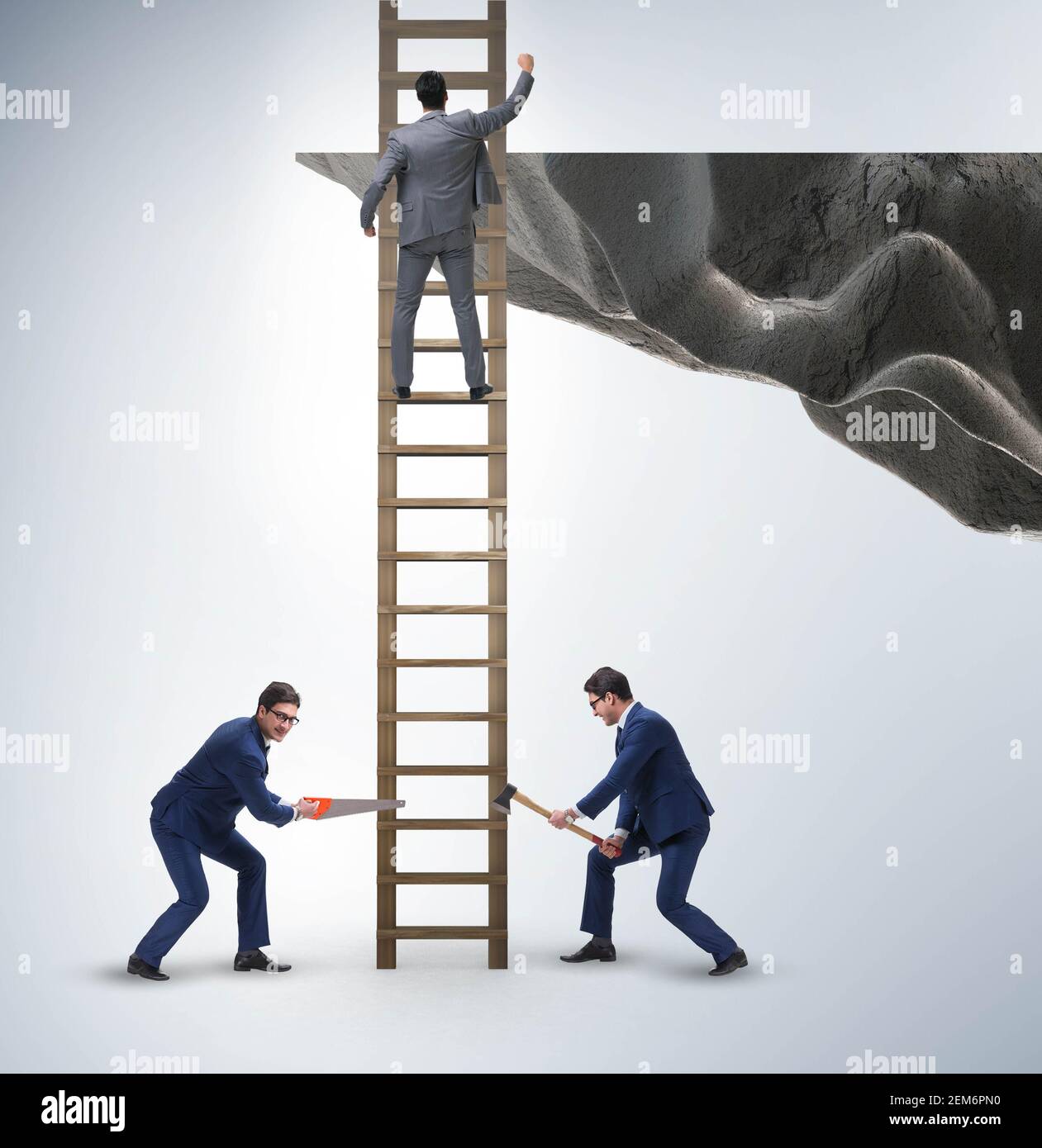 The business unethical competition concept with businessmen Stock Photo ...