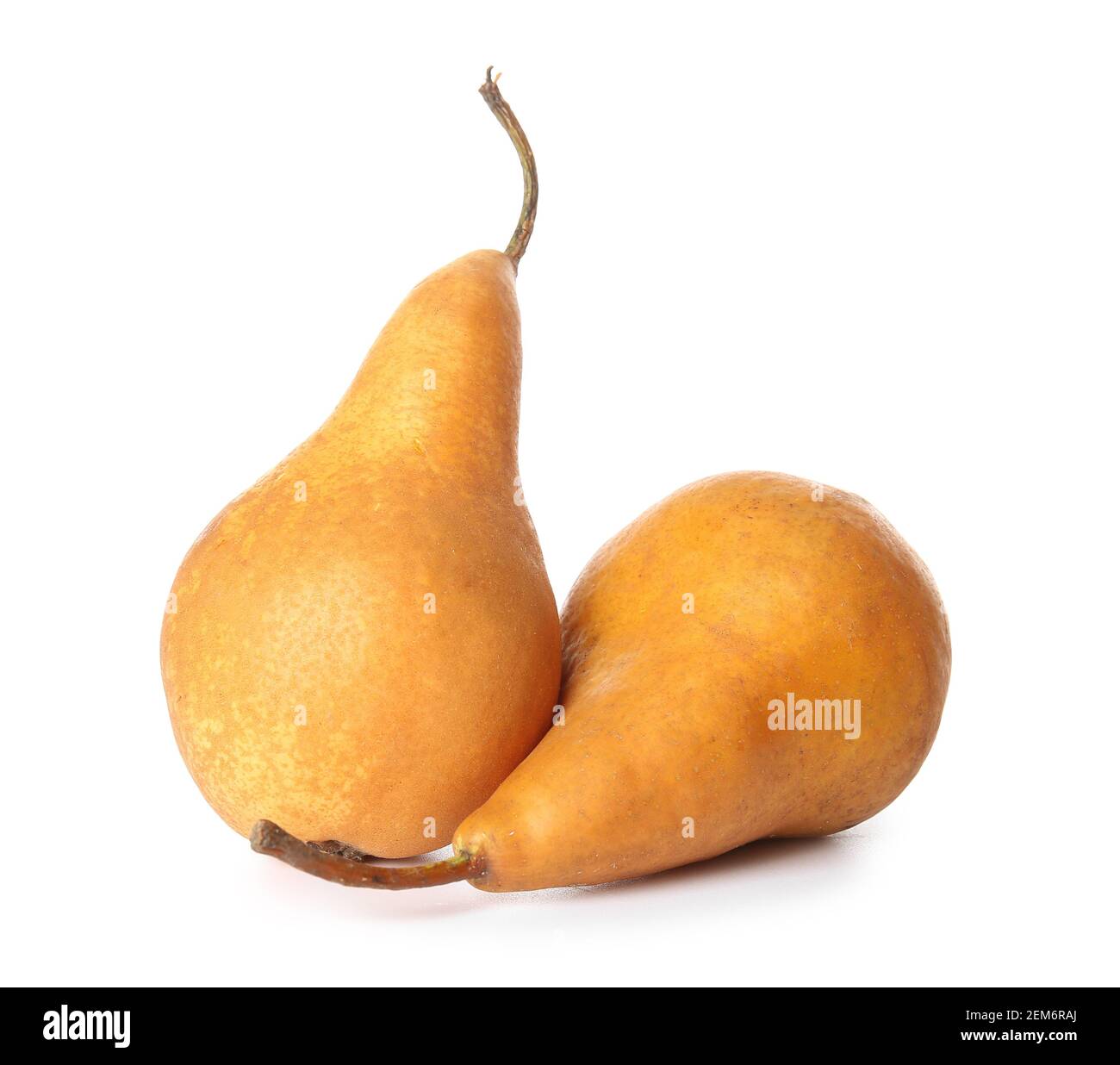 Fresh ripe pears on white background Stock Photo - Alamy