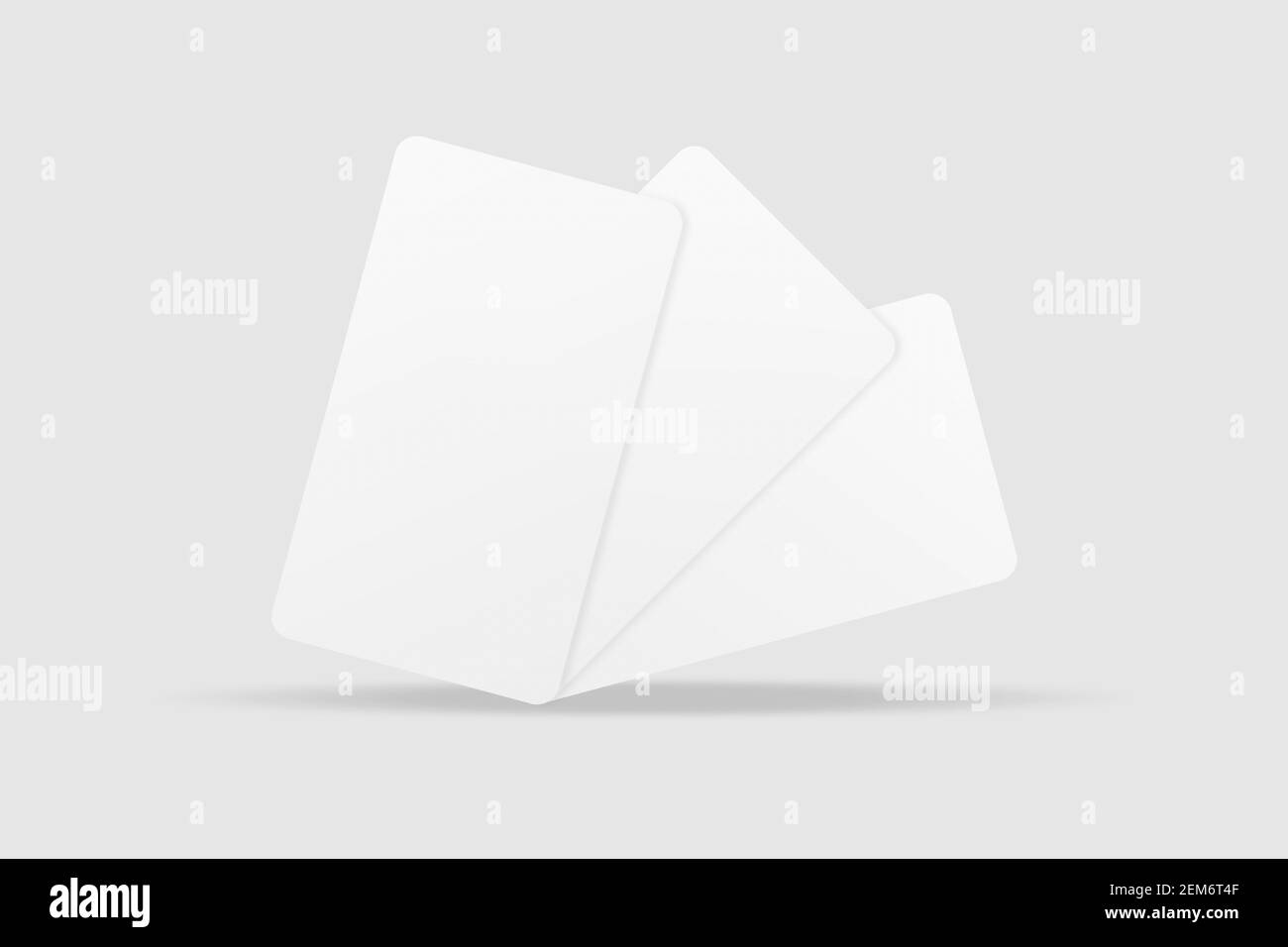 Realistic blank rounded corner business card illustration for mockup ...