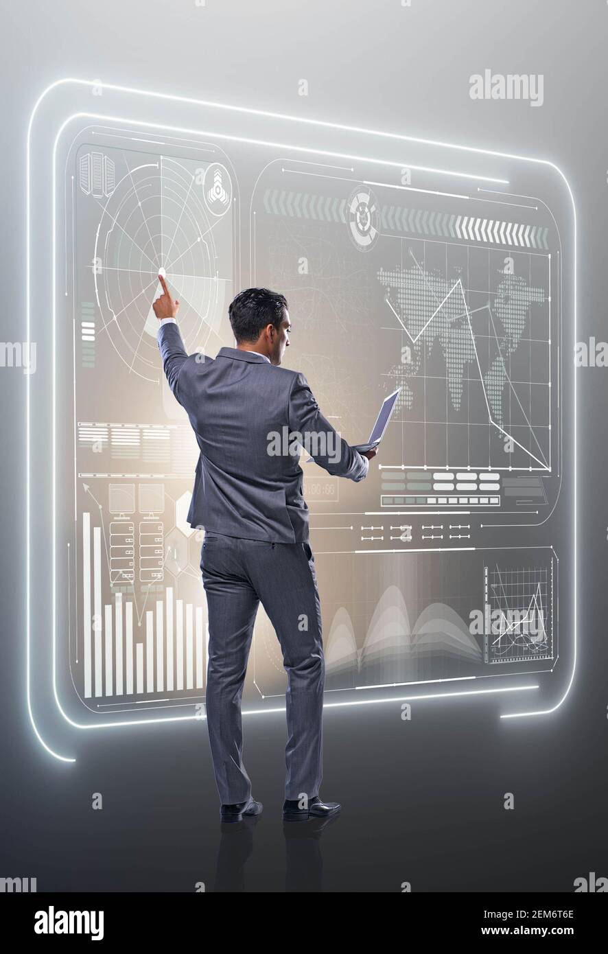 The businessman trading in world stock market Stock Photo - Alamy