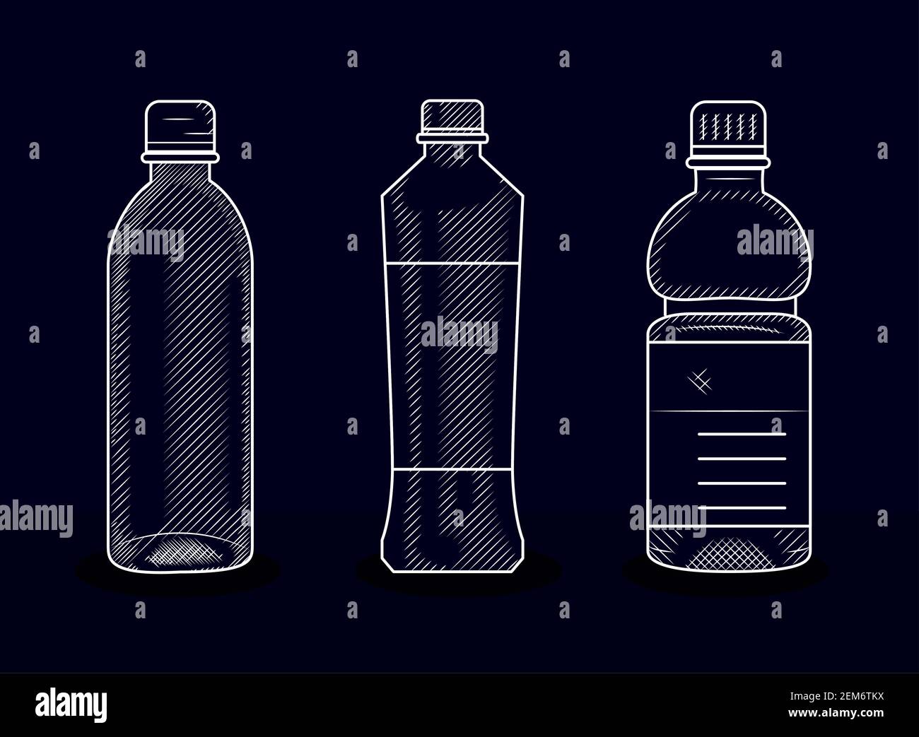 set of plastic bottles, vector illustration Stock Vector Image & Art ...