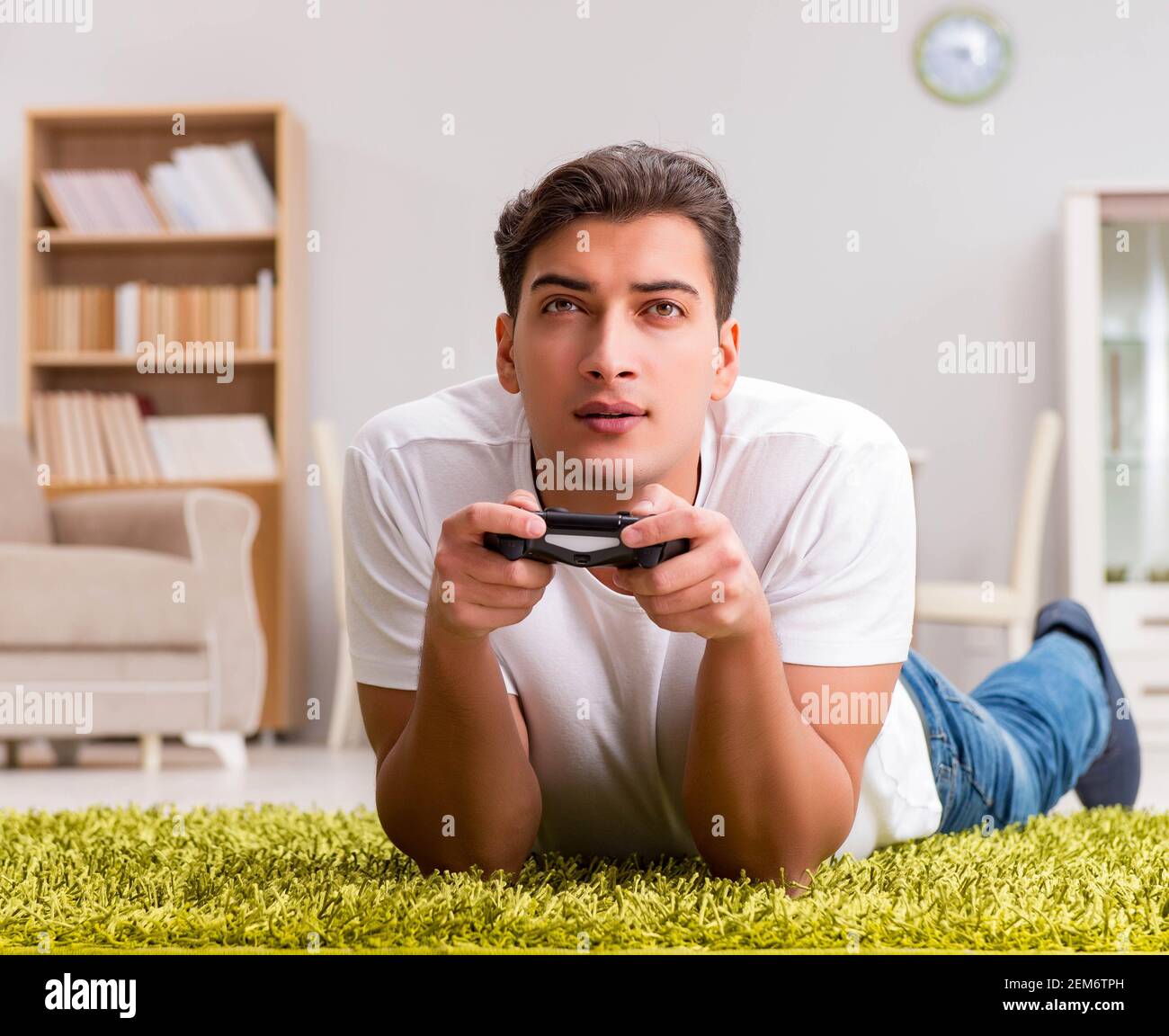 The man addicted to computer games Stock Photo - Alamy