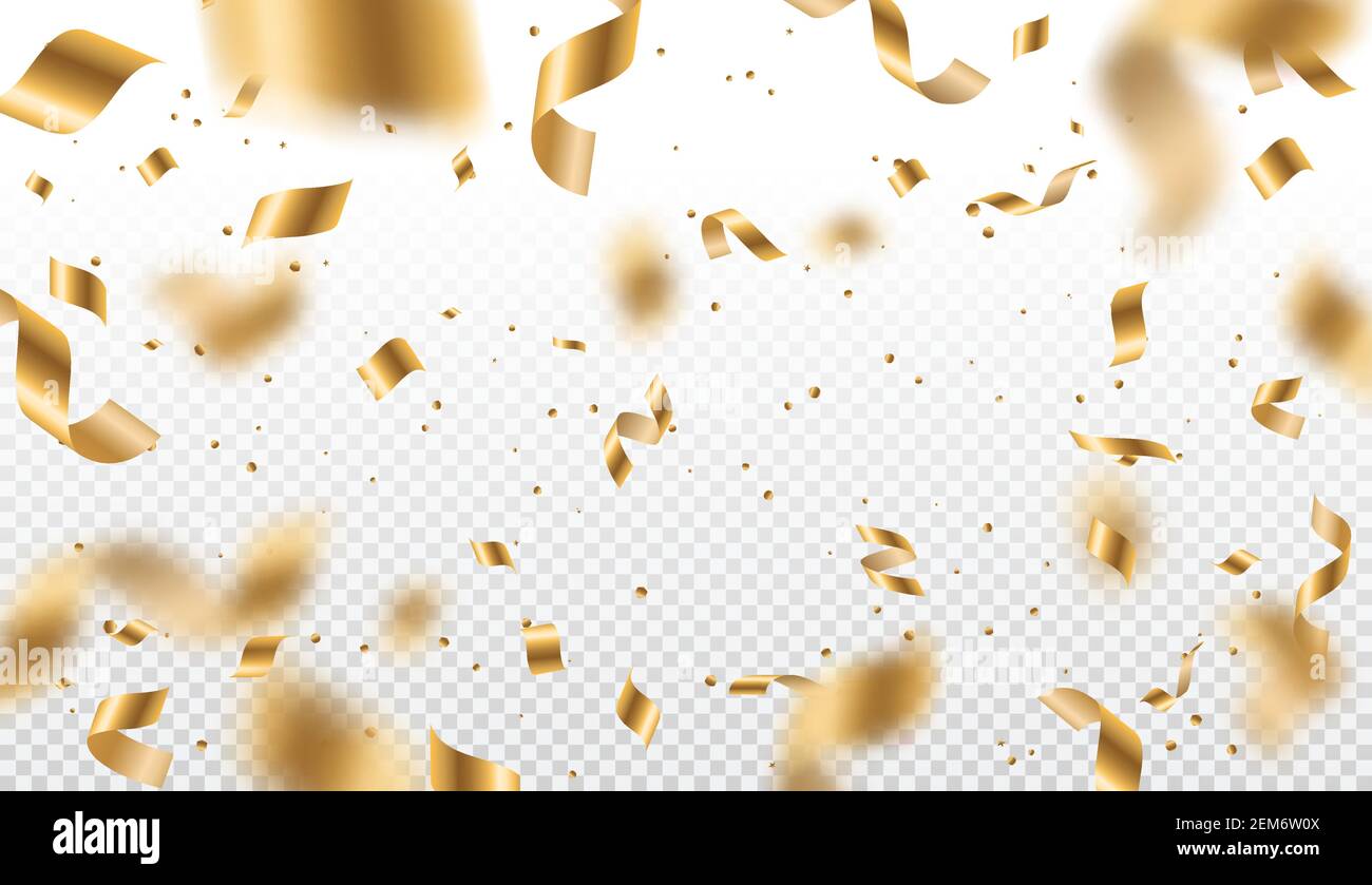 Transparent Gold Streamers Yellow Gold Twirl Paper Streamer Set.