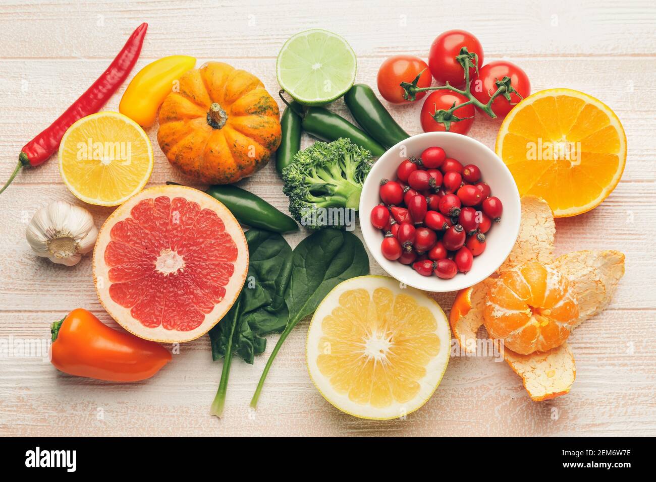 Healthy products on wooden background Stock Photo - Alamy
