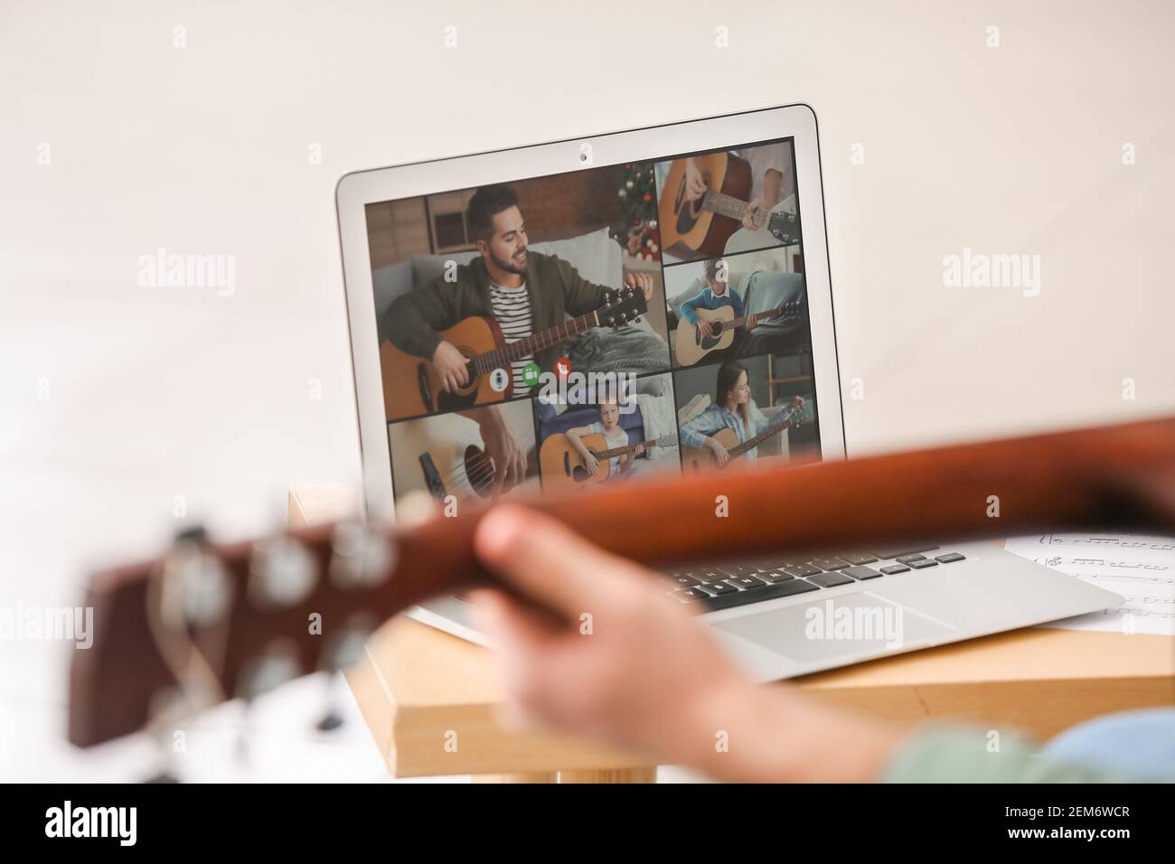 Teacher giving online classes hi-res stock photography and images - Alamy