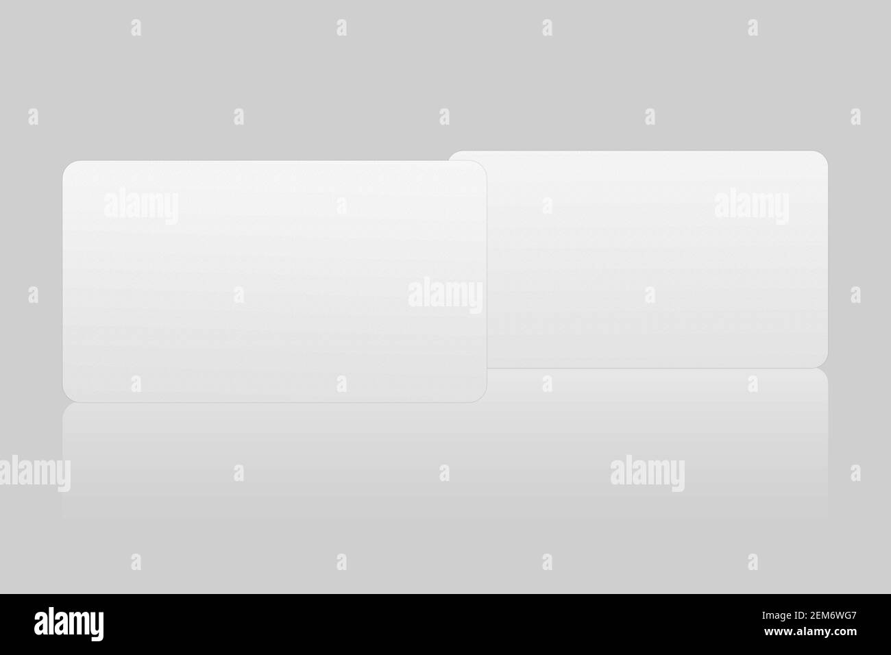 Realistic blank rounded corner business card illustration for mockup ...