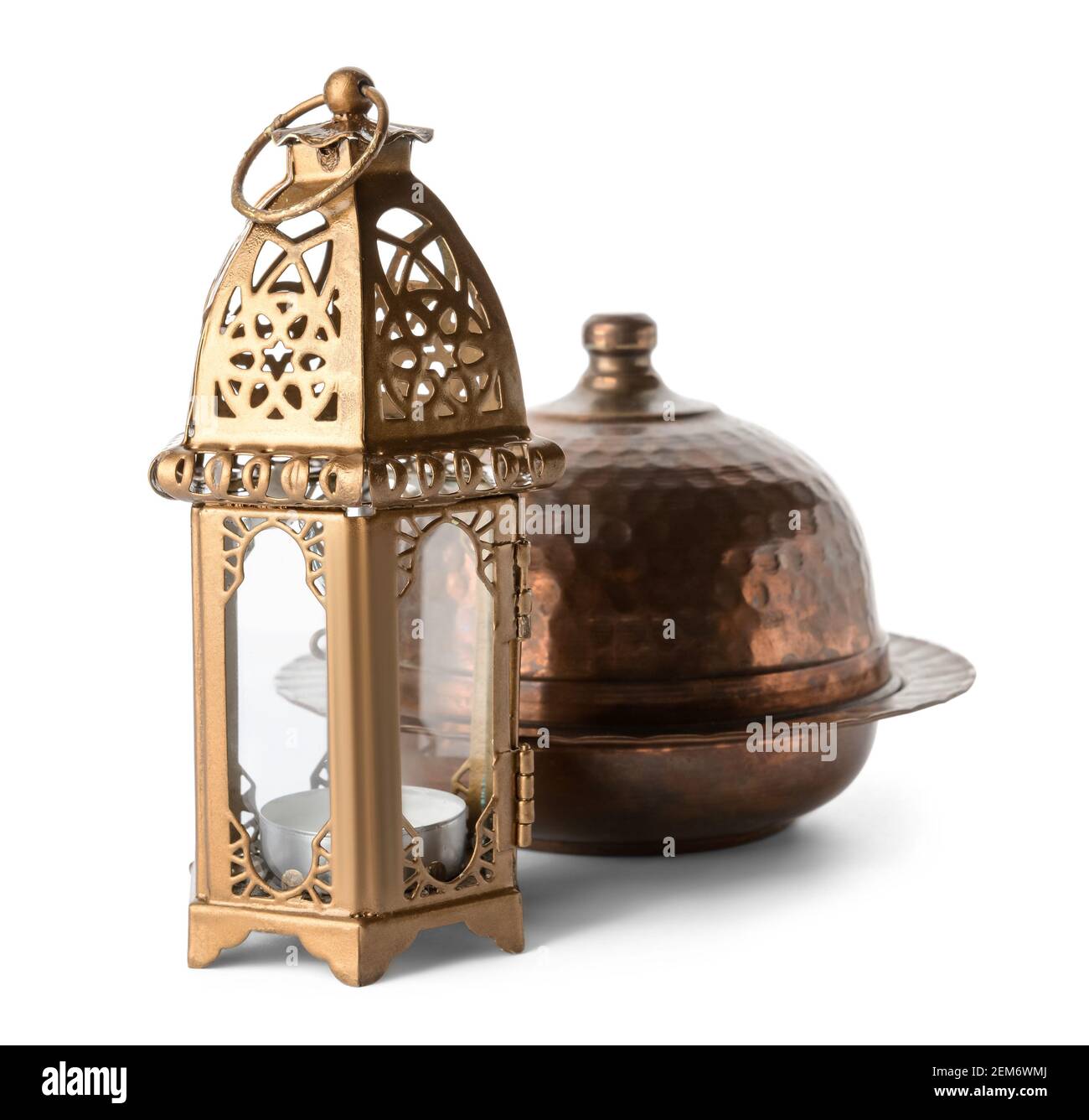 Muslim lamp on white background Stock Photo - Alamy