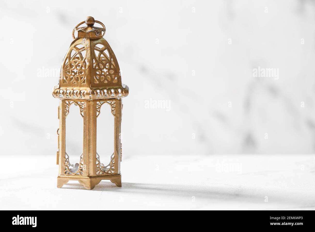 Muslim lamp on white background Stock Photo - Alamy