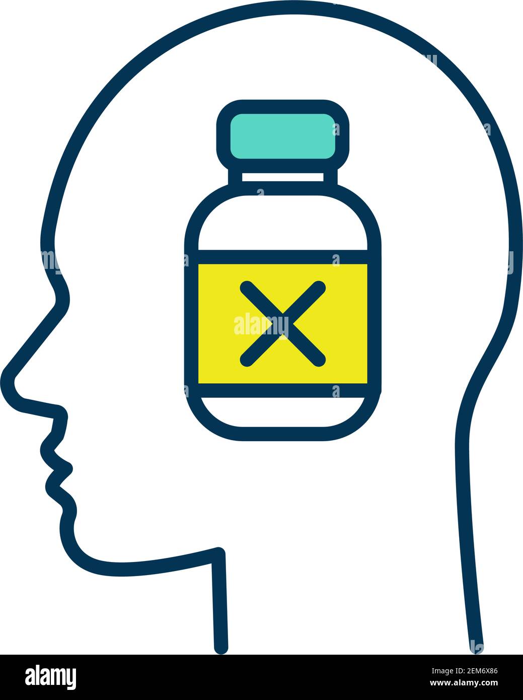 Medication refusal RGB color icon Stock Vector Image & Art - Alamy