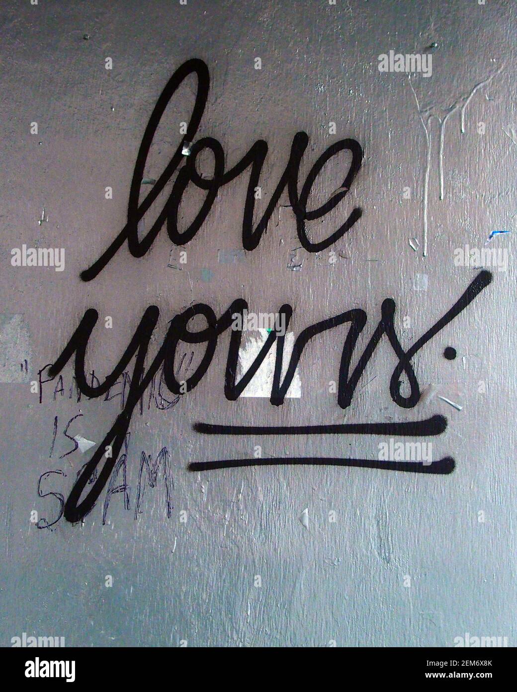 New York, New York, USA. 24th Feb, 2021. Graffiti on buildings in New ...