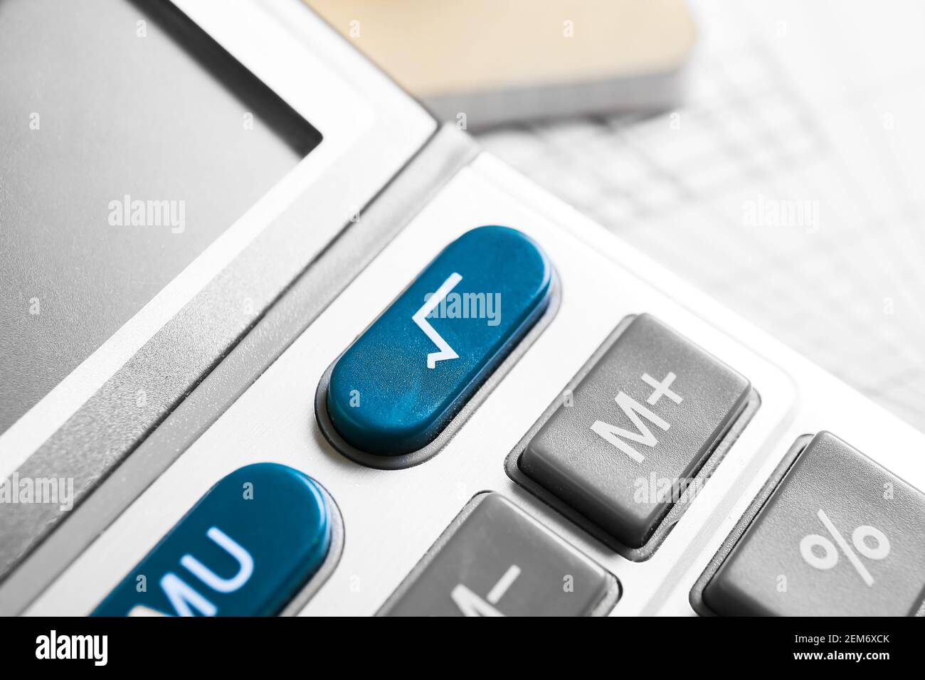 Closeup view of modern calculator Stock Photo - Alamy