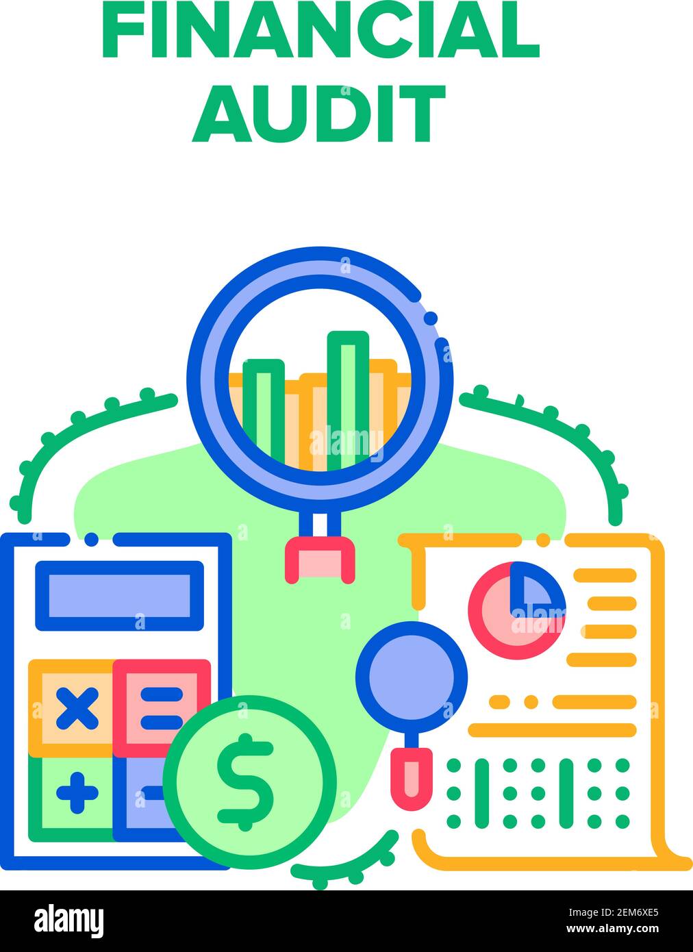 Financial Audit Vector Concept Color Illustration Stock Vector Image ...