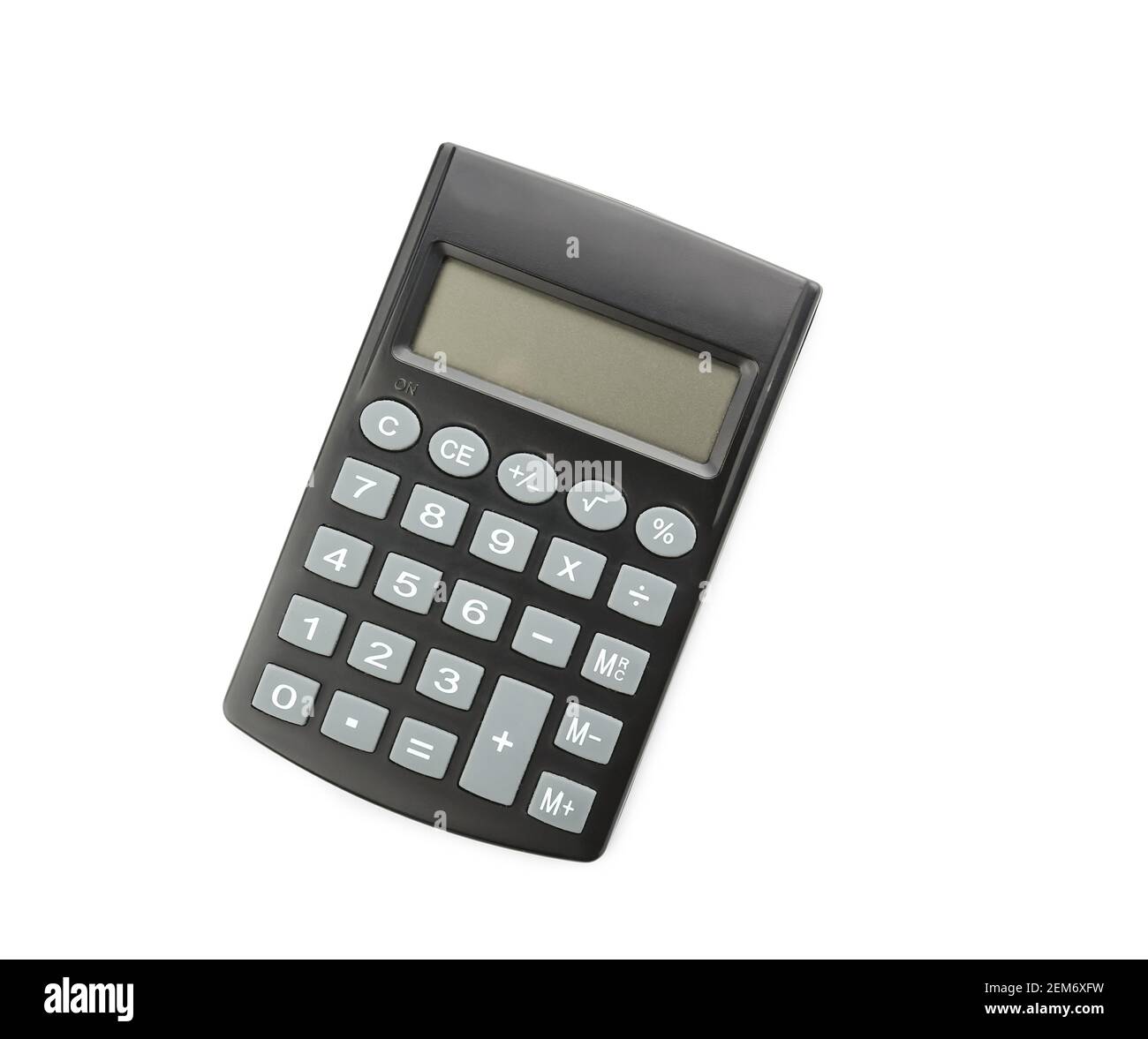 Modern calculator on white background Stock Photo - Alamy