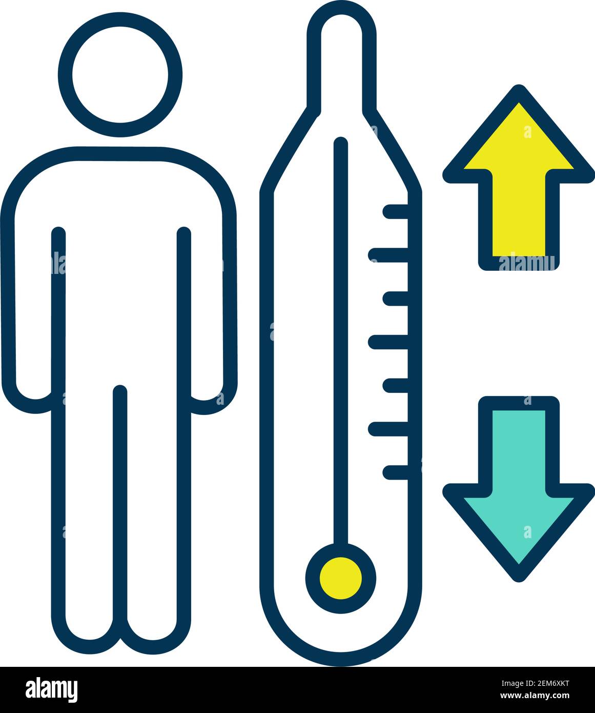 Human body temperature RGB color icon Stock Vector Image & Art - Alamy