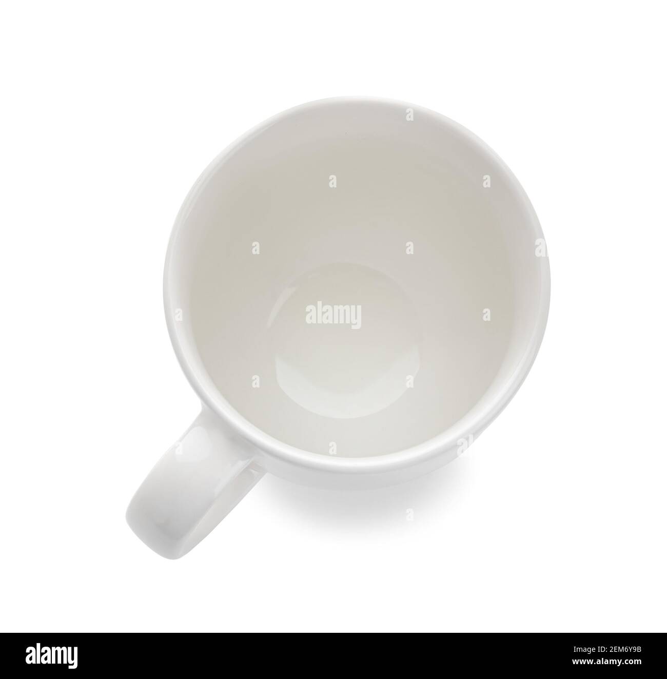 Empty cup on white background Stock Photo - Alamy