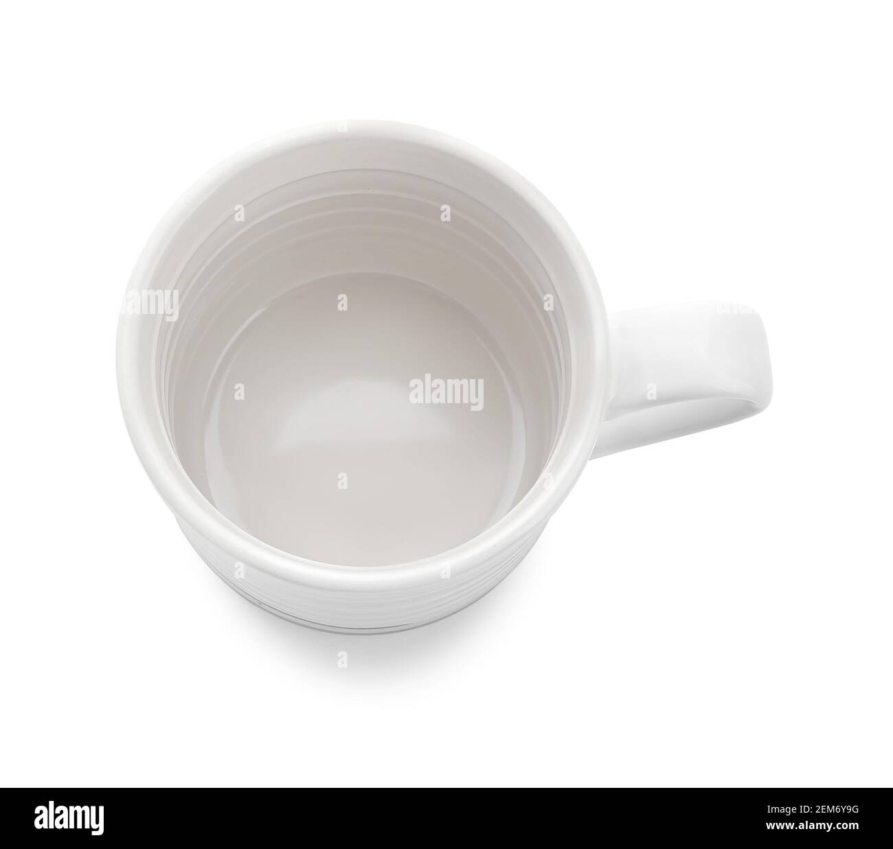 Empty cup on white background Stock Photo - Alamy