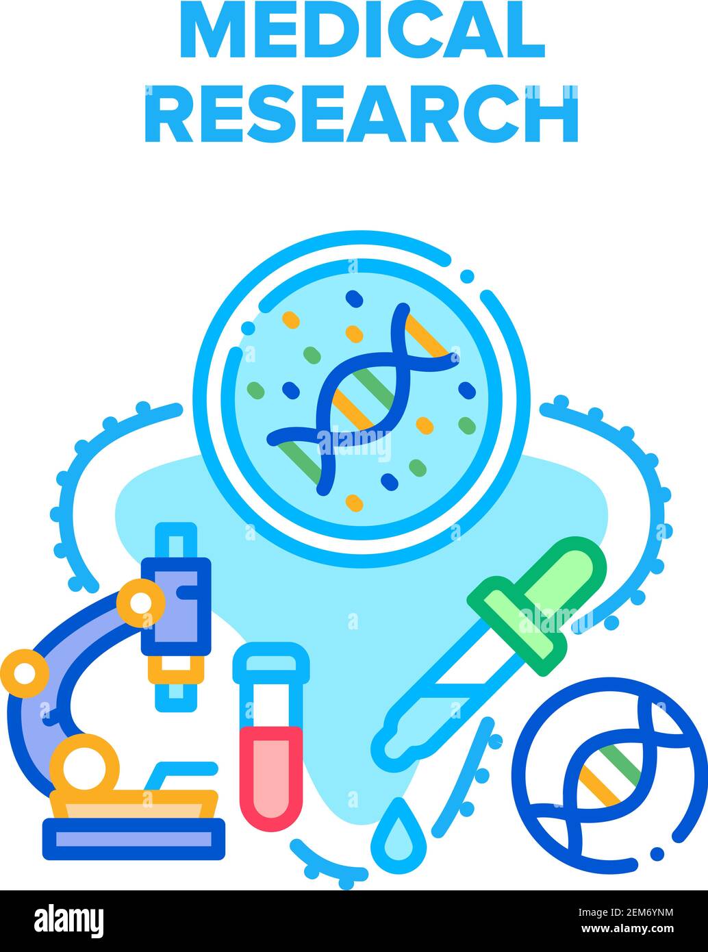 Medical Research Vector Concept Color Illustration Stock Vector Image ...