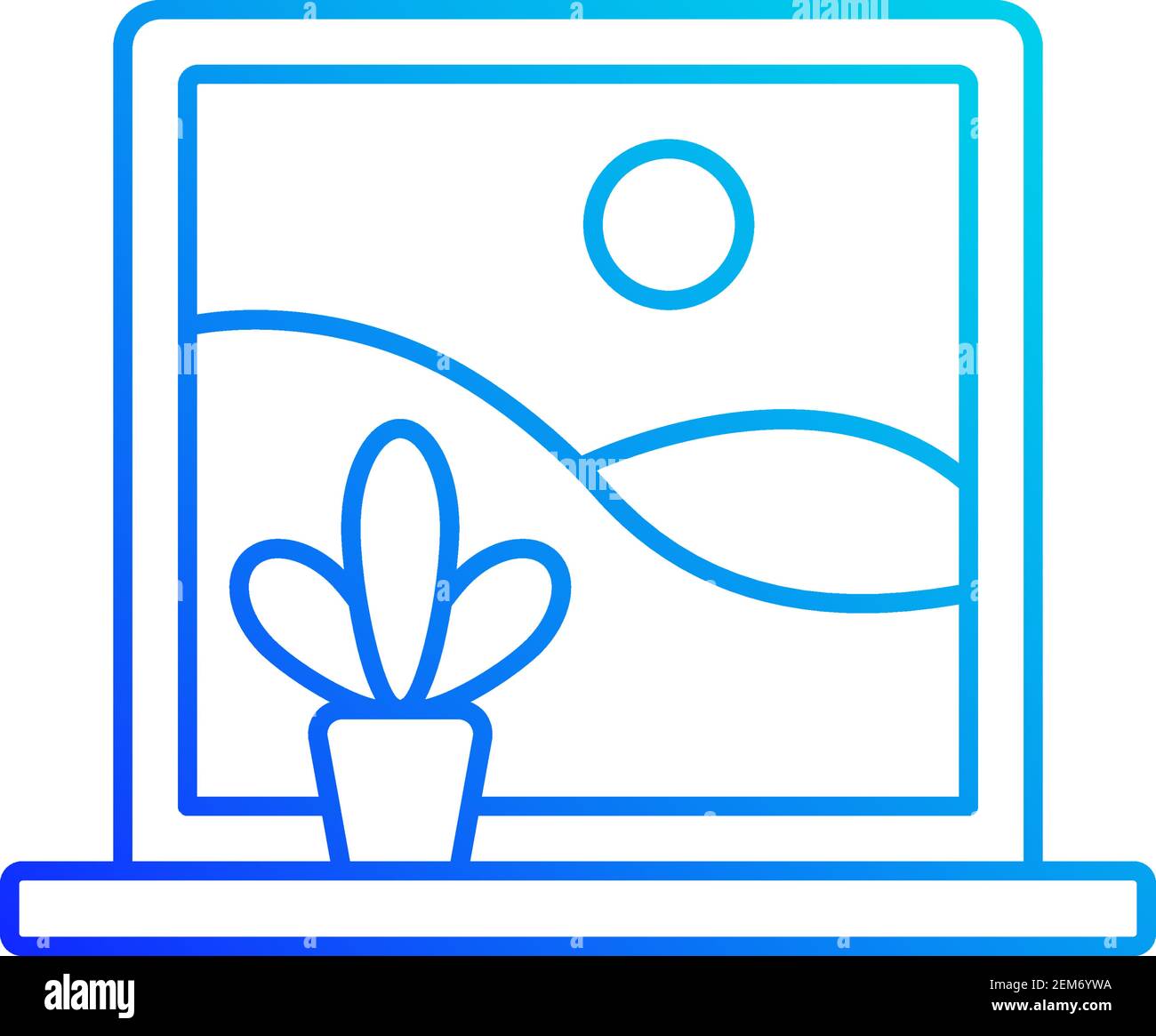 Picture windows linear vector icon Stock Vector Image & Art - Alamy