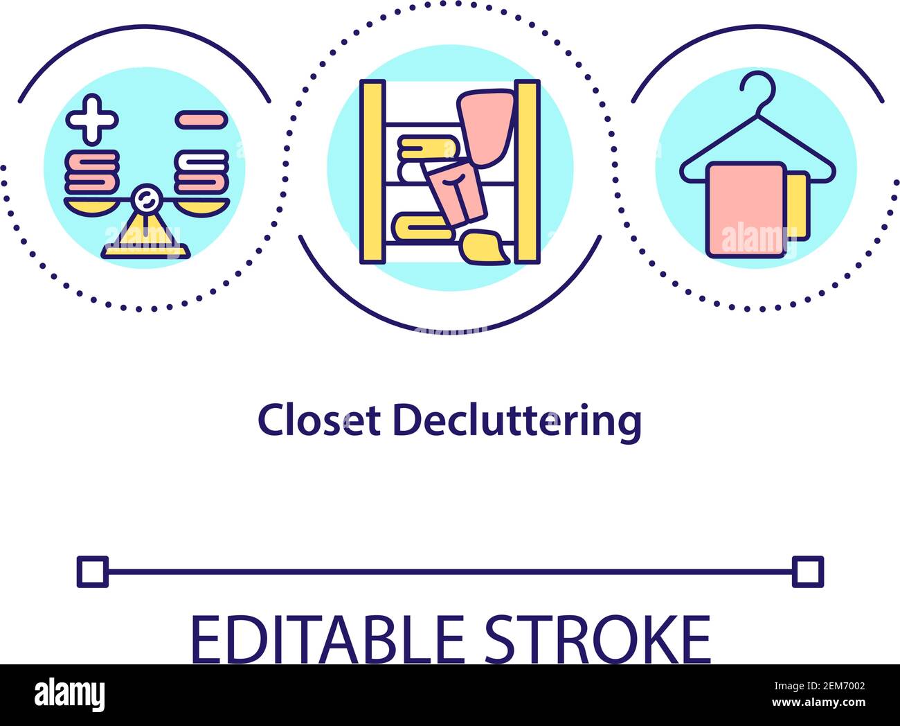 Closet decluttering concept icon Stock Vector Image & Art - Alamy