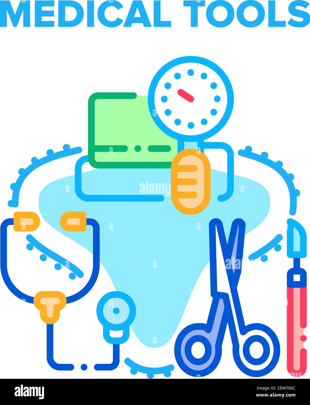 Medical Tools Vector Concept Color Illustration Stock Vector Image ...