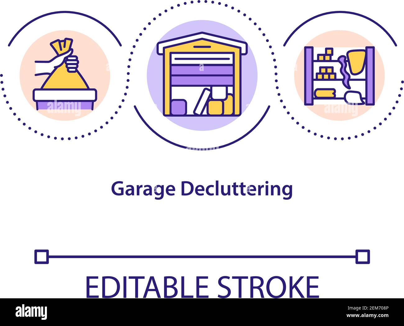 Garage decluttering concept icon Stock Vector Image & Art - Alamy
